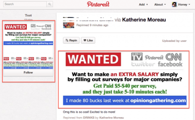 Be Aware with Pinterest Malware’s – Auto Poison Pin | Honeytech Blog